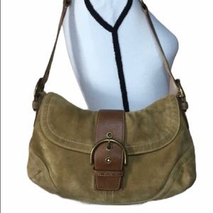 Coach | Bags | Coach Suede Handbag | Poshmark